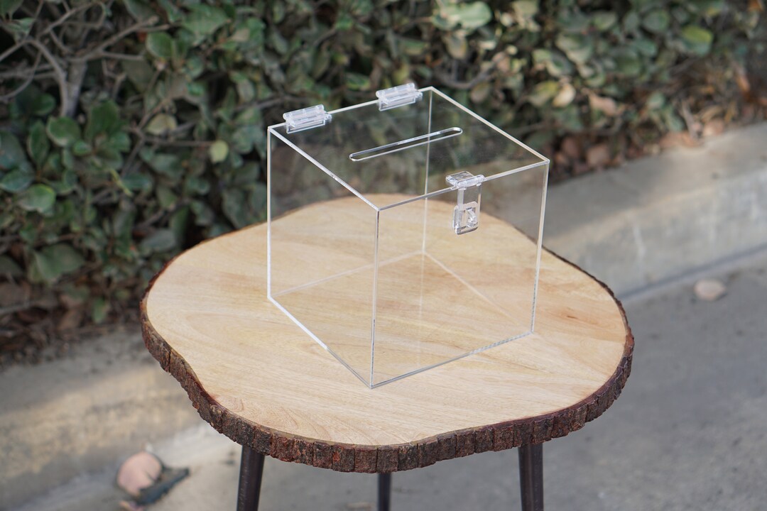 Clear Acrylic Card Box With Latch for Lock and Key | HIGH QUALITY ...