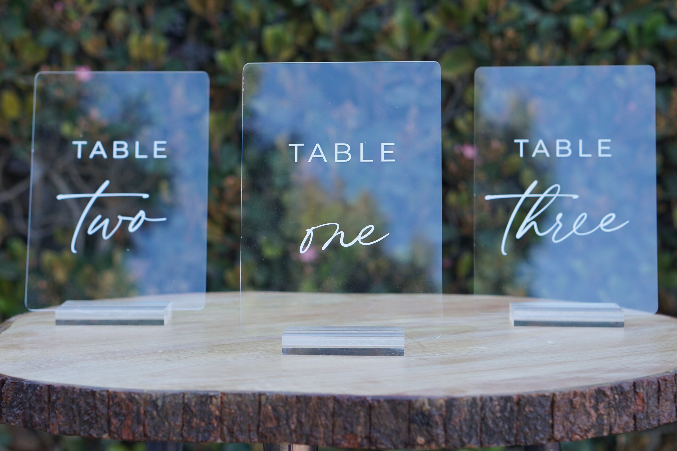 Acrylic Wedding Table Number Markers With Stands Acrylic - Etsy