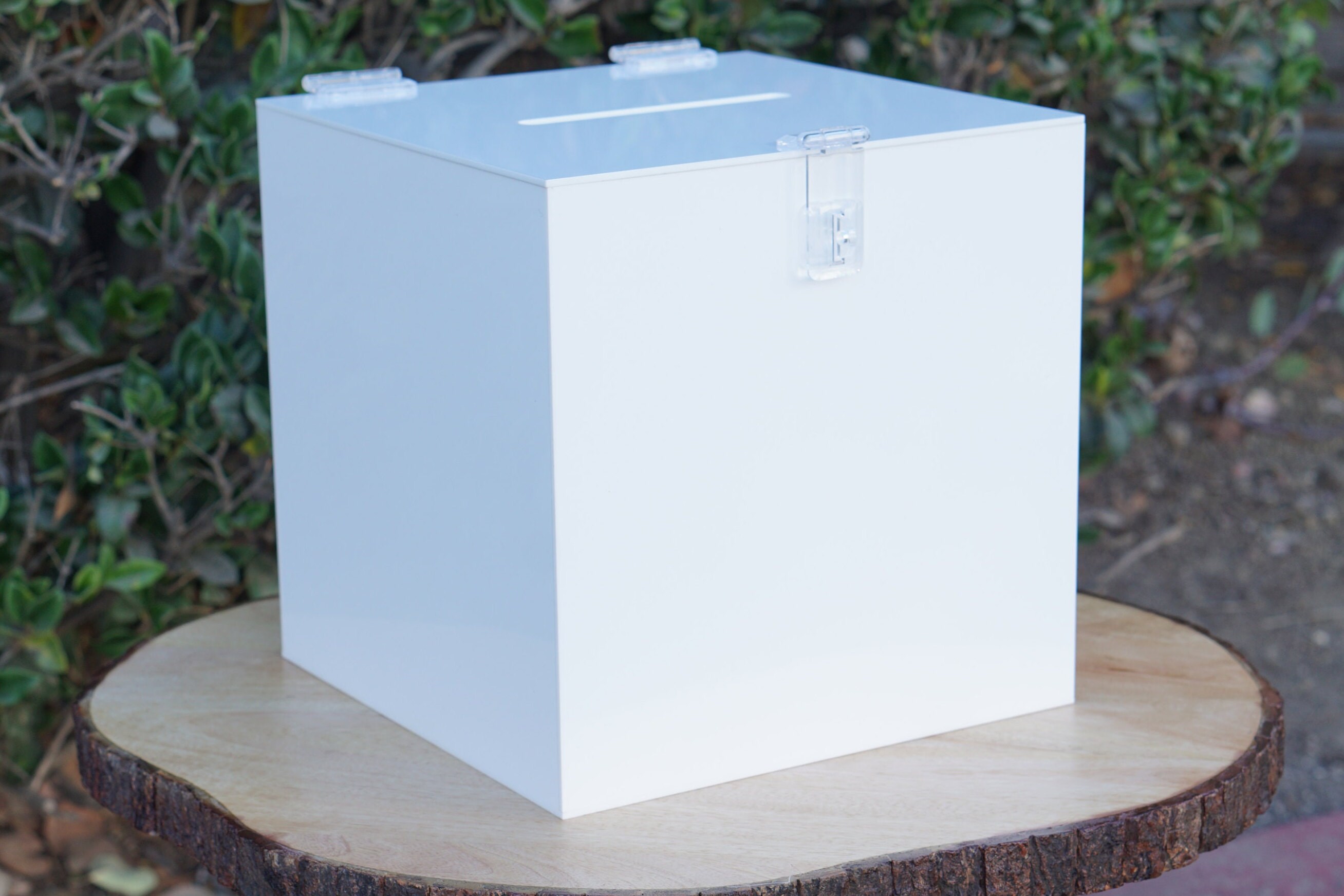 Plain Acrylic Card Box With Latch for Lock and Key HIGH - Etsy