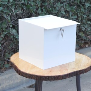 Personalized Acrylic Card Box With Lock in Back | Acrylic Card Box ...