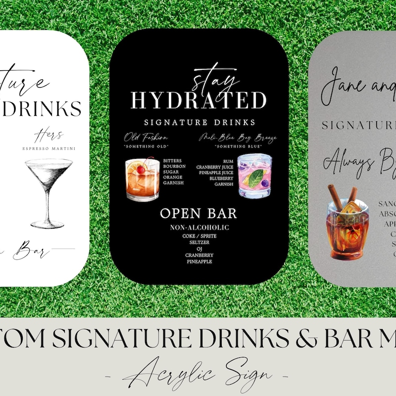 Custom Drink Sign - Etsy