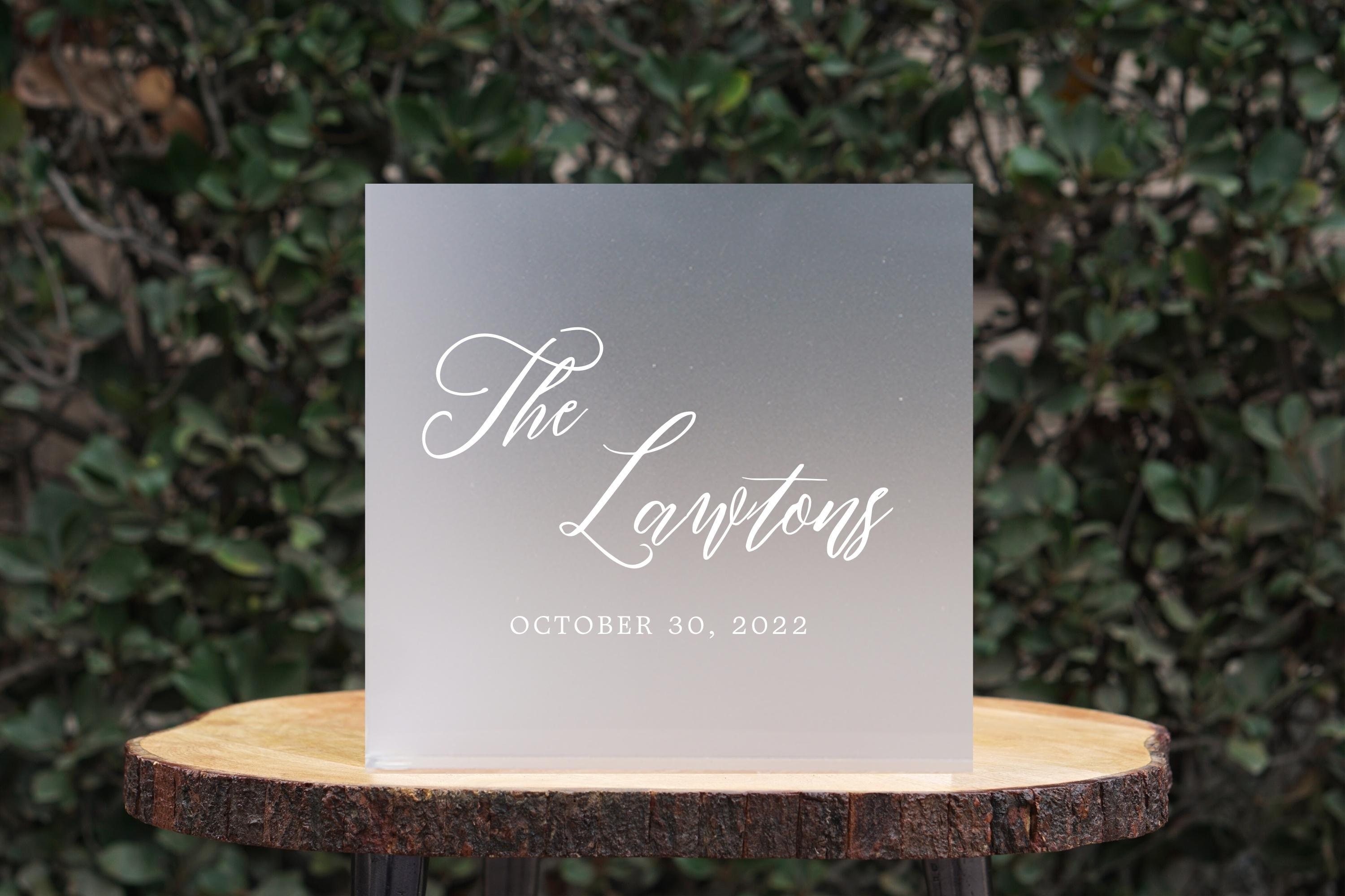 Personalized Acrylic Card Box With Lock in Back Acrylic Card - Etsy