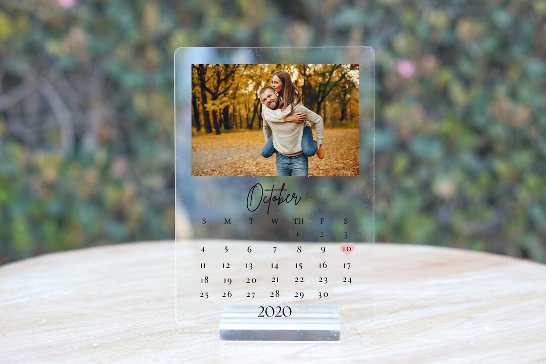 Custom Anniversary Date Calendar Photo Print on Acrylic | Birthday Gift ...