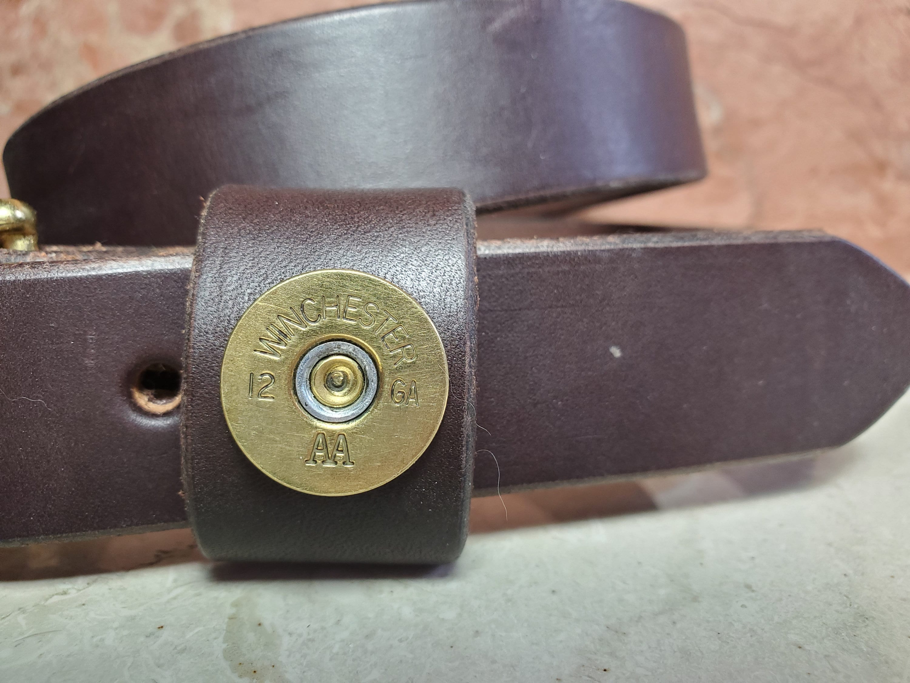Shotgun Shell Belt - Genuine Leather- Dark Brown - Etsy
