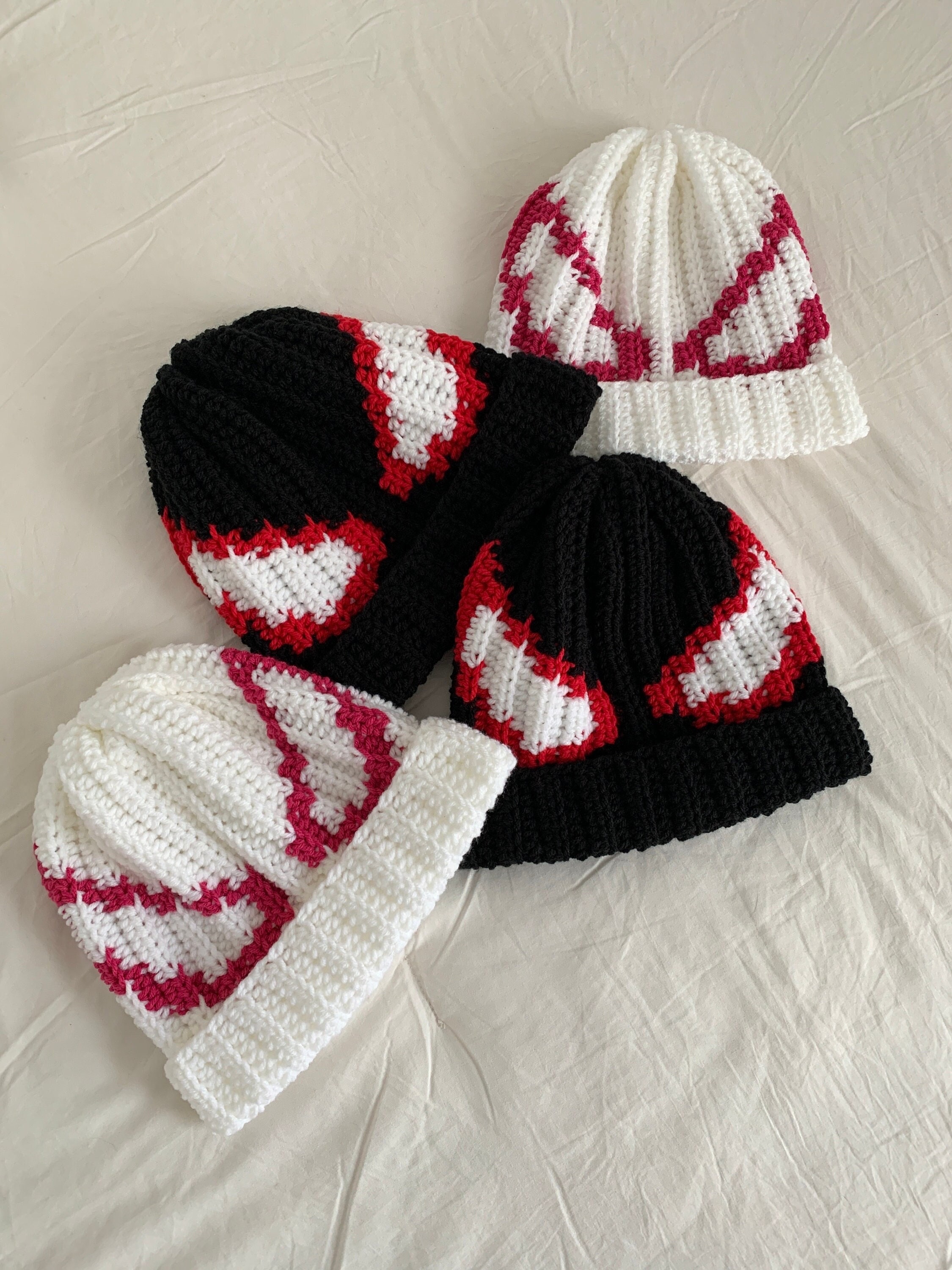 Spider-verse Inspired Beanies | Crochet Ribbed Character Beanies ...