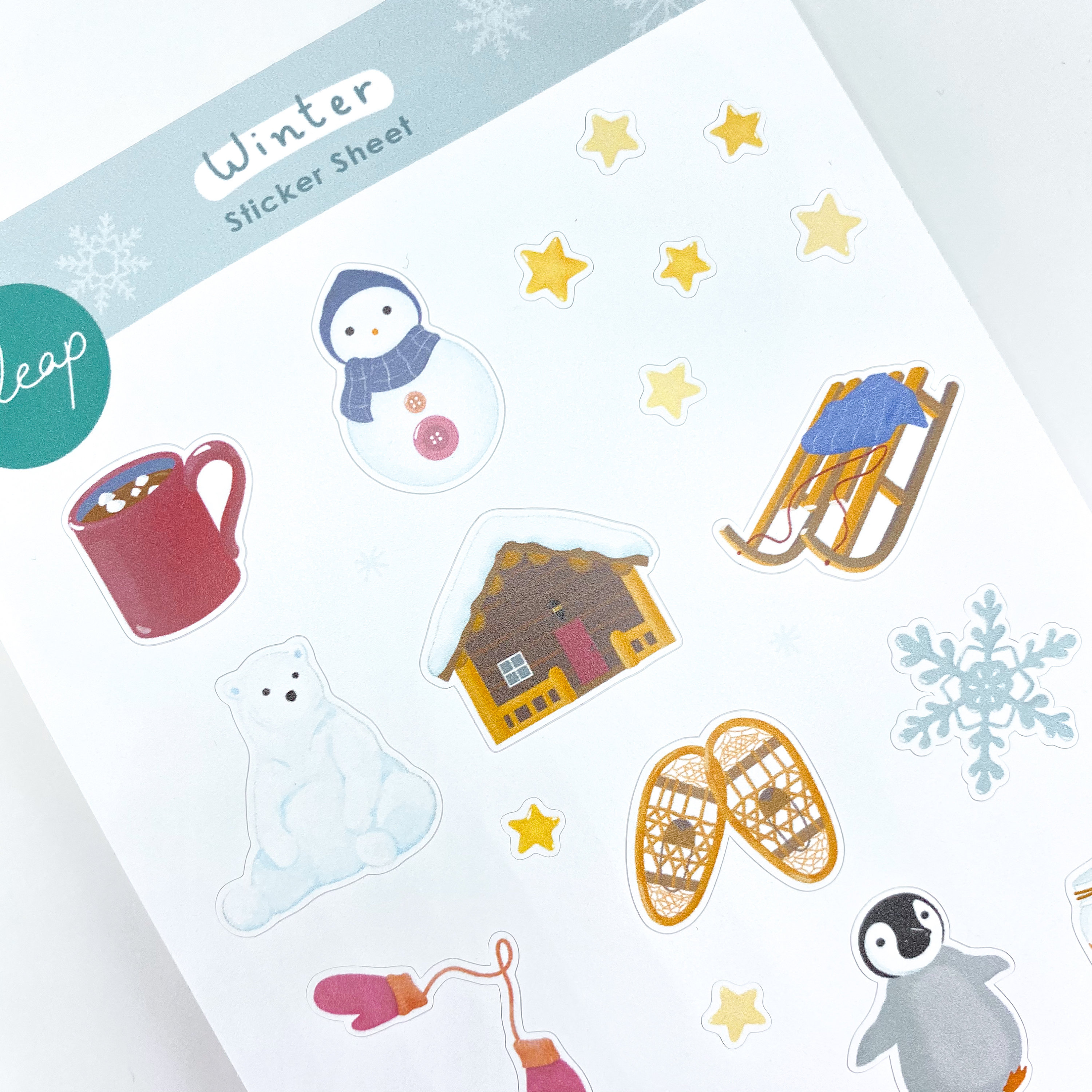Winter Sticker Sheet Planner Stickers Cute Winter Stickers | Etsy