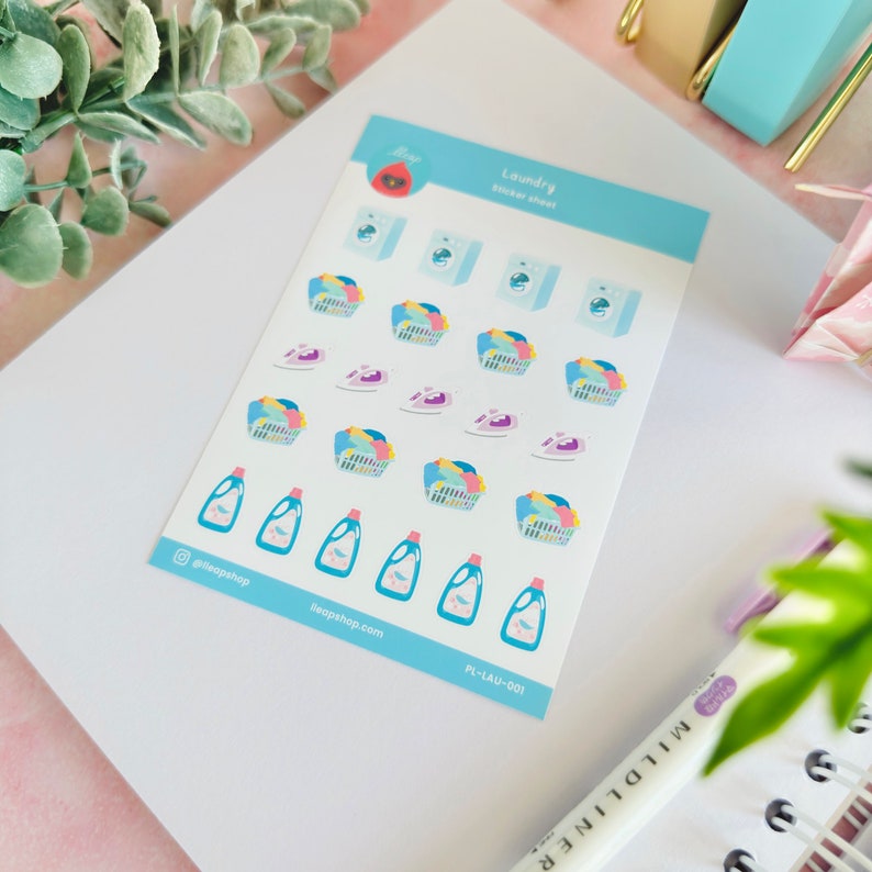 Laundry Sticker Sheet Planner Stickers Cute Laundry Stickers Cute ...
