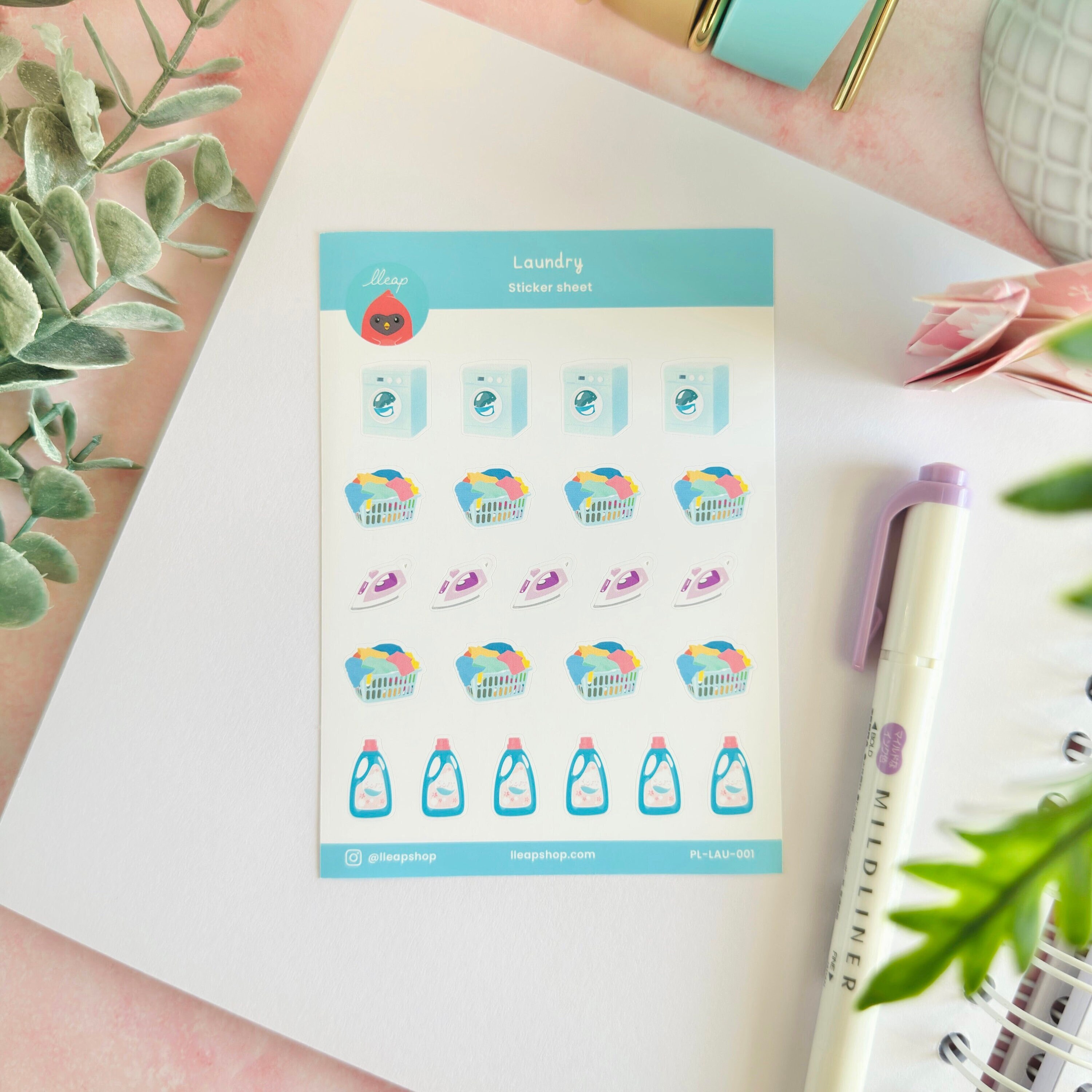 Laundry Sticker Sheet Planner Stickers Cute Laundry Stickers Cute ...