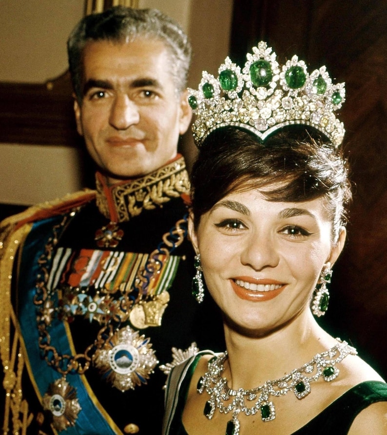 MOHAMMAD REZA PAHLAVI Shah & Wife Glossy Poster Picture Photo Print ...