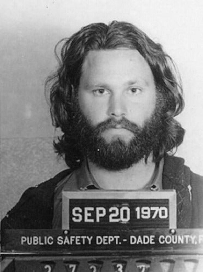 JIM MORRISON MUGSHOT Poster Picture Glossy Banner Print Photo Rock ...