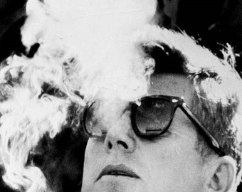 Jfk Smoking Poster - Etsy