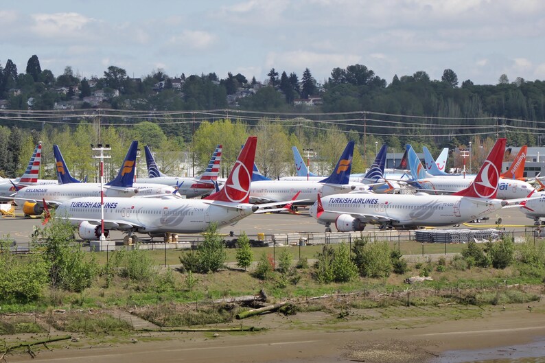 Boeing 737 Max Grounded Airplanes Glossy Poster Picture Photo Banner ...