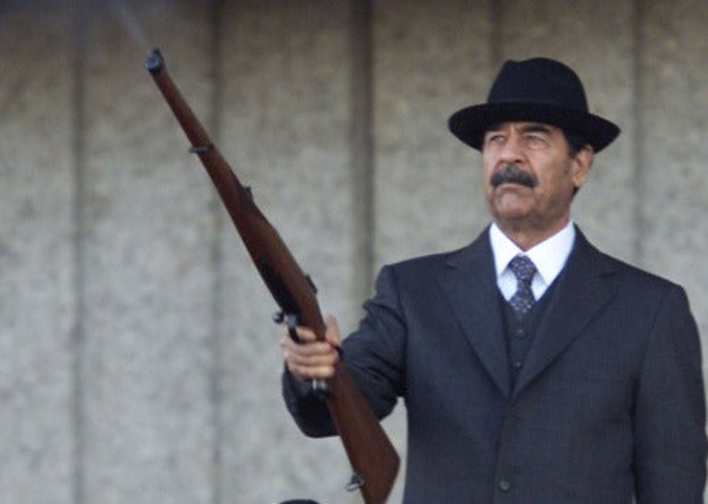 SADDAM HUSSEIN GLOSSY Poster Picture Photo Banner Tikrit Iraq Baghdad ...