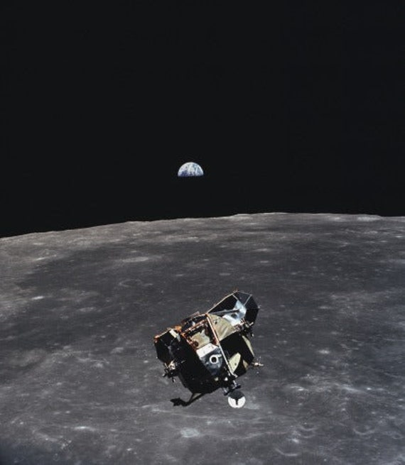 APOLLO 11 MOON LANDING Glossy Poster Picture Photo Banner Buzz - Etsy