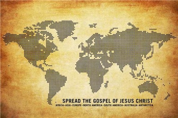 JESUS CHRIST WORLD Map Glossy Poster Picture Photo Map Globe - Etsy