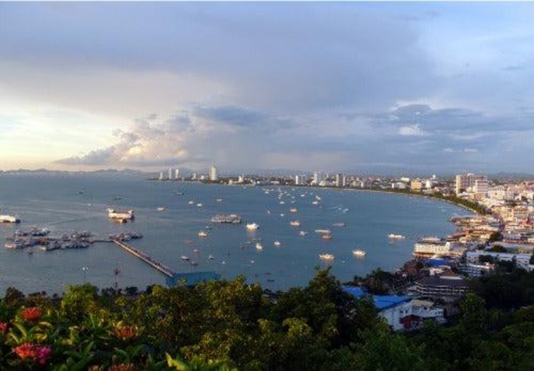 Pattaya Thailand Skyline Glossy Poster Picture Photo Banner Aerial View ...