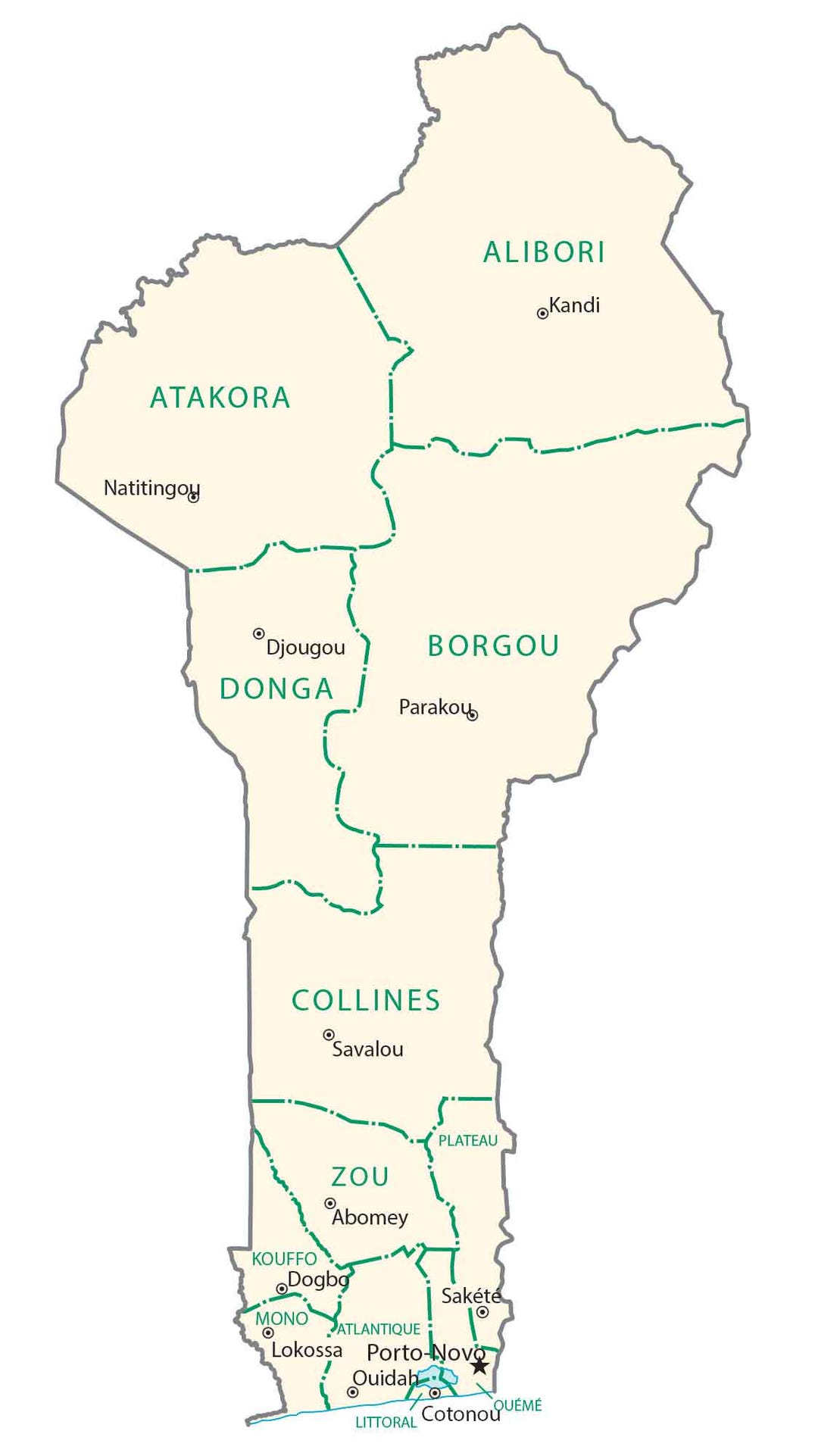 Benin Province Map Glossy Poster Picture Photo Print Banner ...