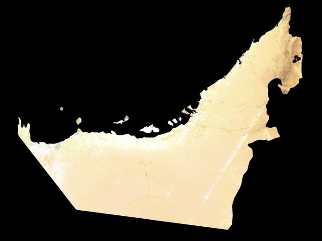 United Arab Emirates Uae Satellite Map Poster Picture Photo Print ...