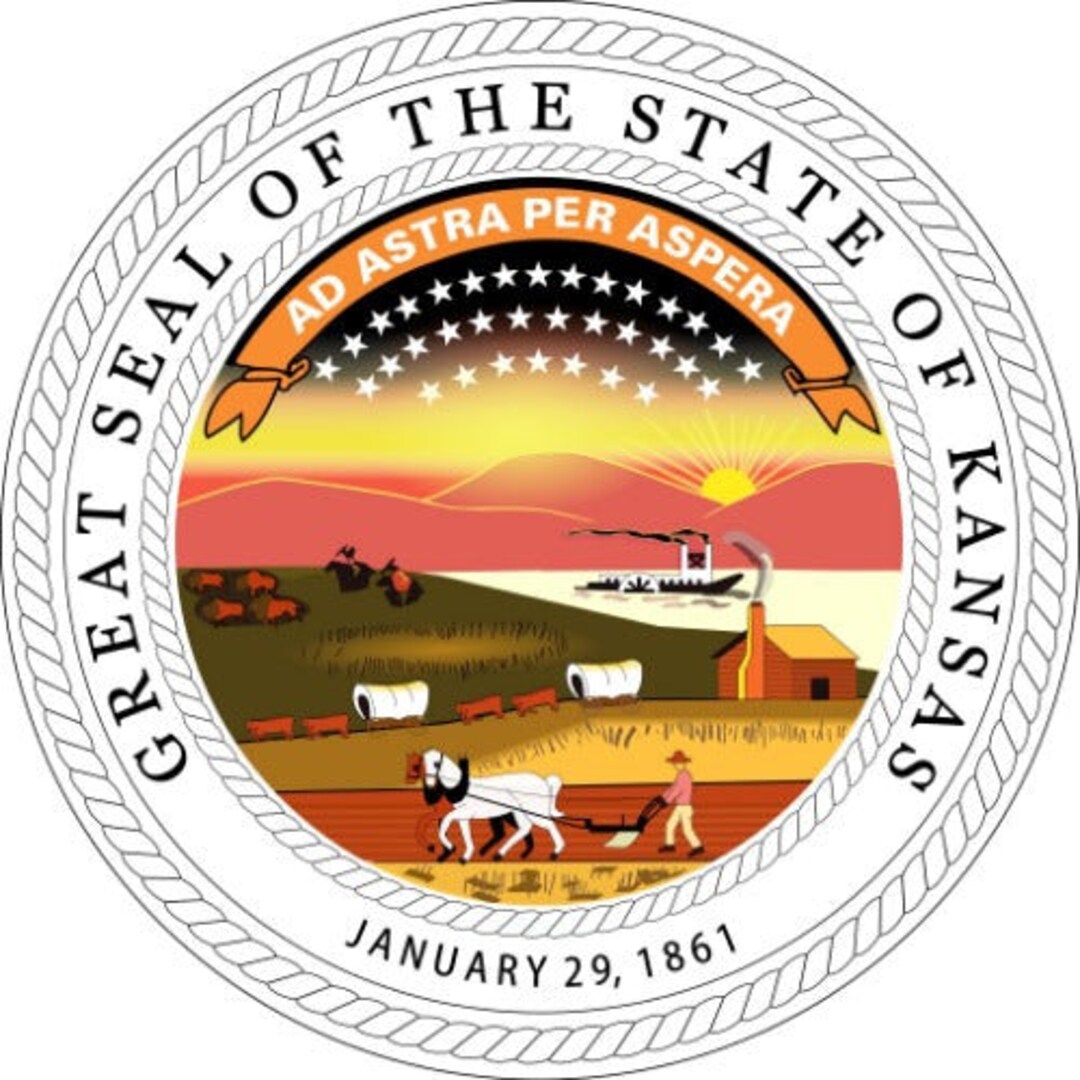 STATE OF KANSAS Seal Glossy Poster Picture Banner Print Photo - Etsy