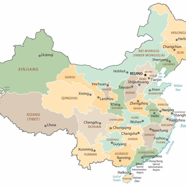 River Maps of China - Etsy