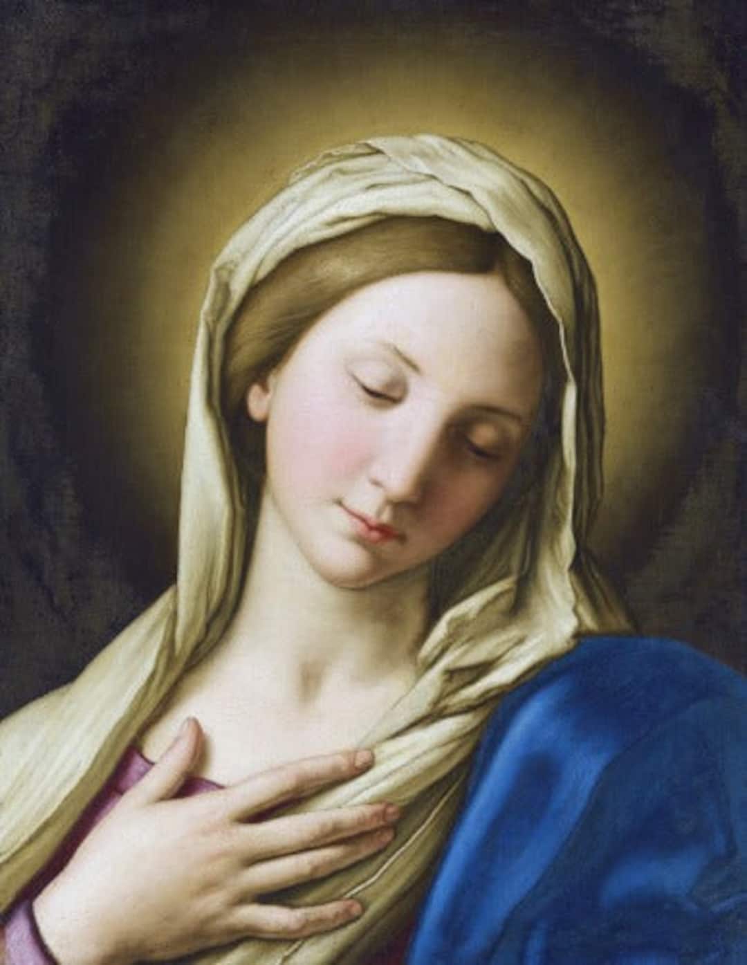 BEAUTIFUL VIRGIN MARY Glossy Poster Picture Photo Lady Holy God Lord ...