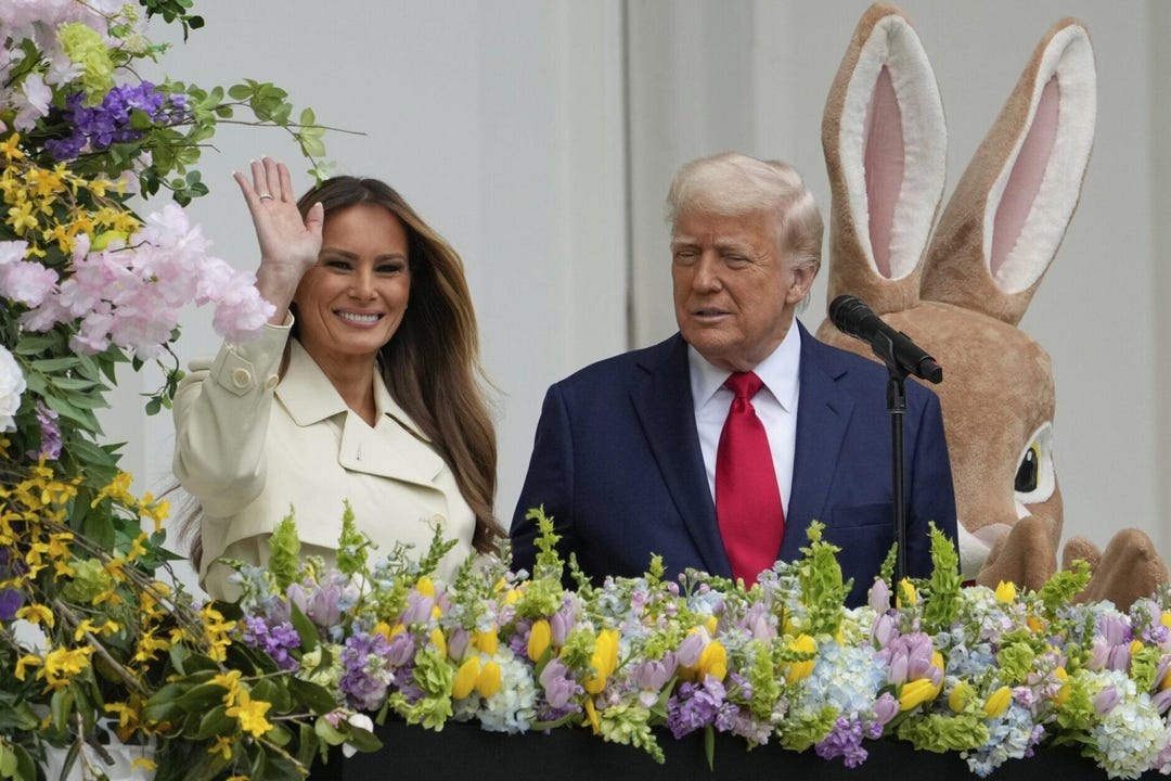 Melania Trump Waving Easter 2025 Glossy Poster Picture Photo Print ...