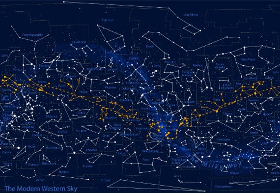 CONSTELLATION MAP GLOSSY Poster Picture Photo Banner 88 - Etsy