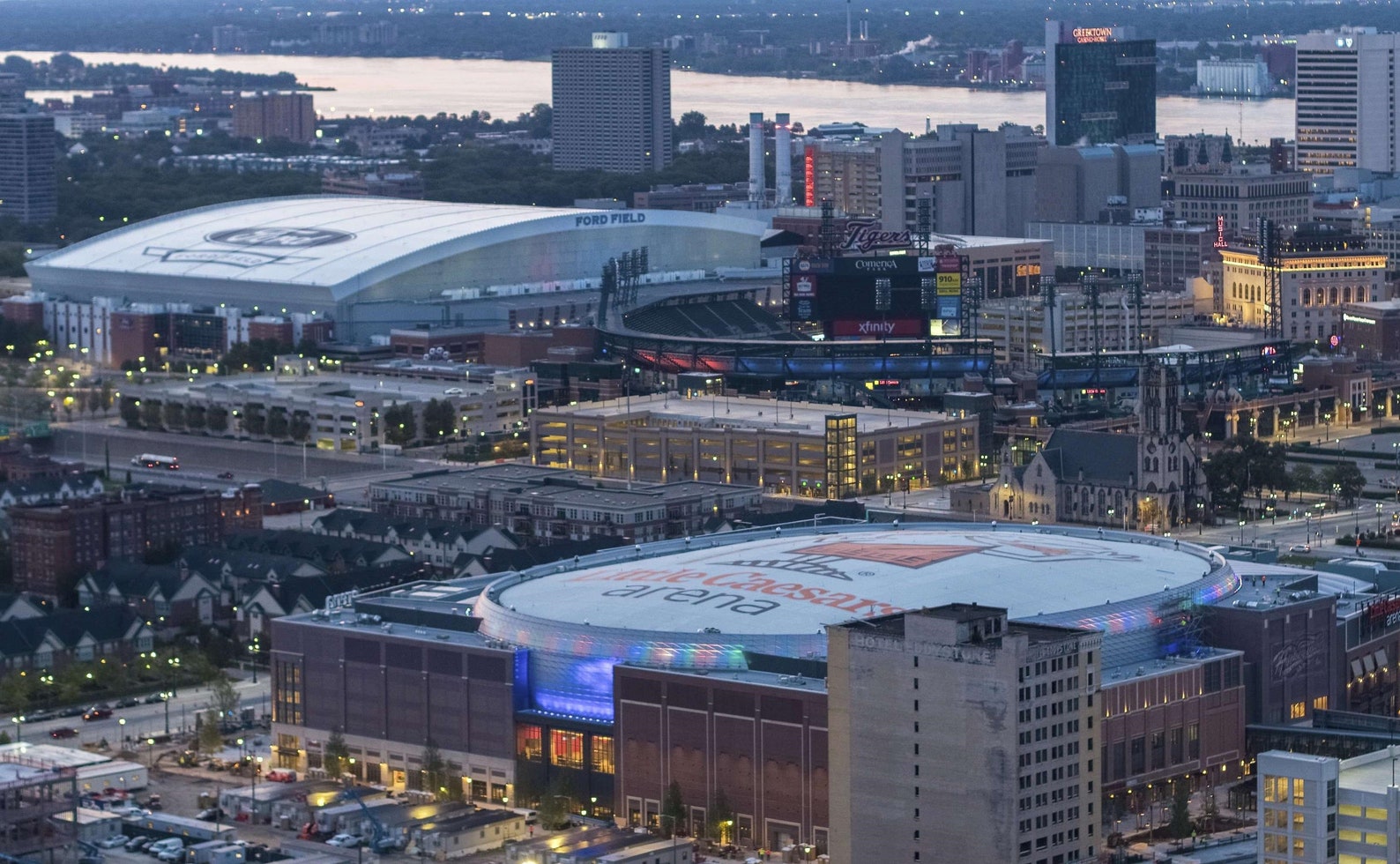 LITTLE CAESARS ARENA Ford Field Comerica Park Glossy Picture - Etsy