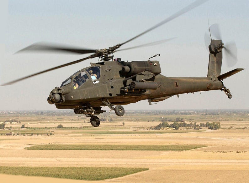 Boeing Ah-64 Apache Glossy Poster Picture Photo Print Banner Aerial ...