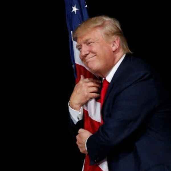 Trump Hugging Flag - Etsy