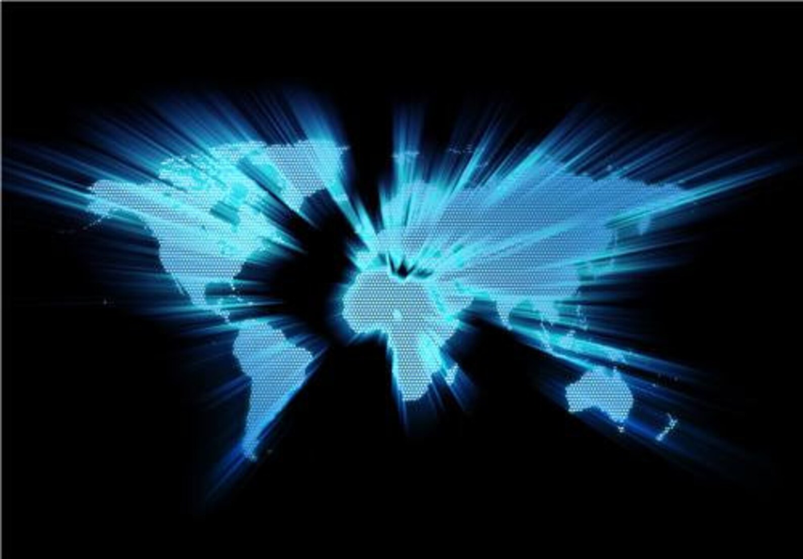 COOL BLUE WORLD Map Glossy Poster Picture Photo State Country - Etsy