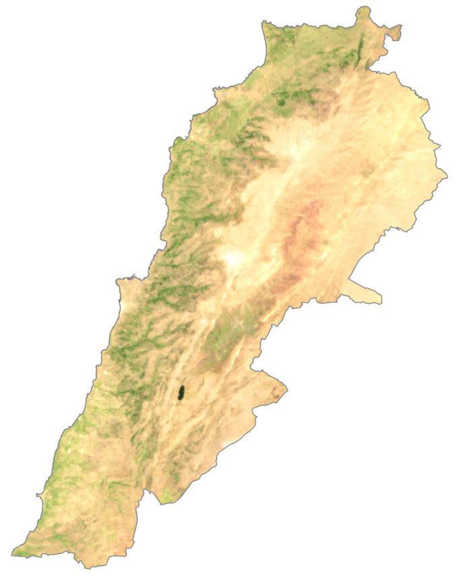 Lebanon Satellite Map Glossy Poster Picture Photo Print Banner ...
