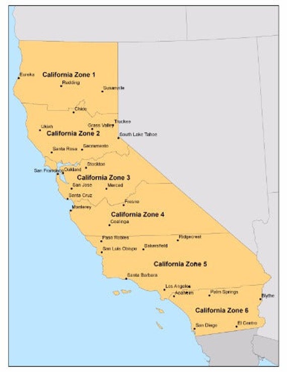 California Zone Map