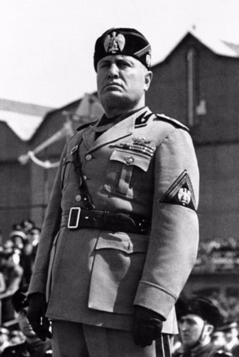 BENITO MUSSOLINI GLOSSY Poster Picture Photo Italian Fascist Dictator ...