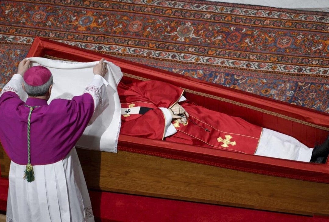 Pope Francis Funeral Casket View Glossy Poster Picture Photo Print ...