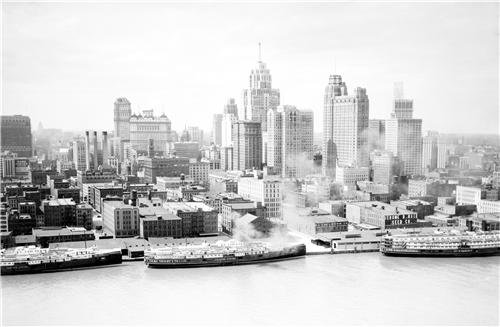 VINTAGE DETROIT SKYLINE Glossy Poster Picture Photo Classic - Etsy