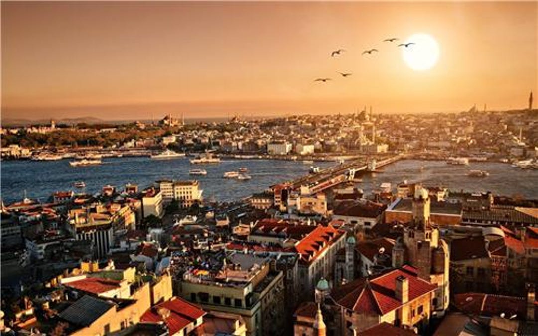 Istanbul Skyline Glossy Poster Picture Photo Turkey City Marmara ...