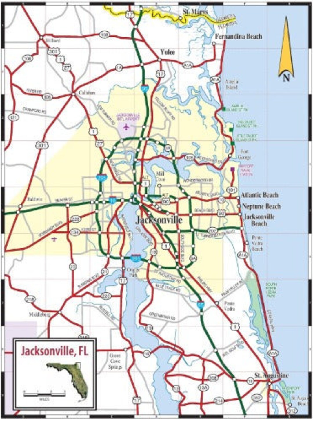 Jacksonville Map Printable