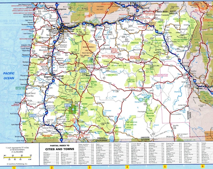 Oregon Map / Tolkien Inspired / Free US Shipping - Etsy