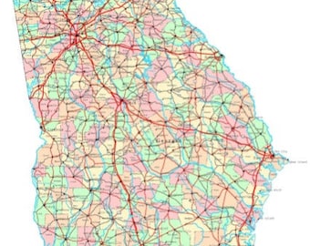 Ga States Highway Maps