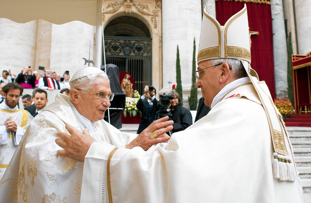 POPE BENEDICT & JOHN Paul Glossy Poster Picture Photo Print Banner ...