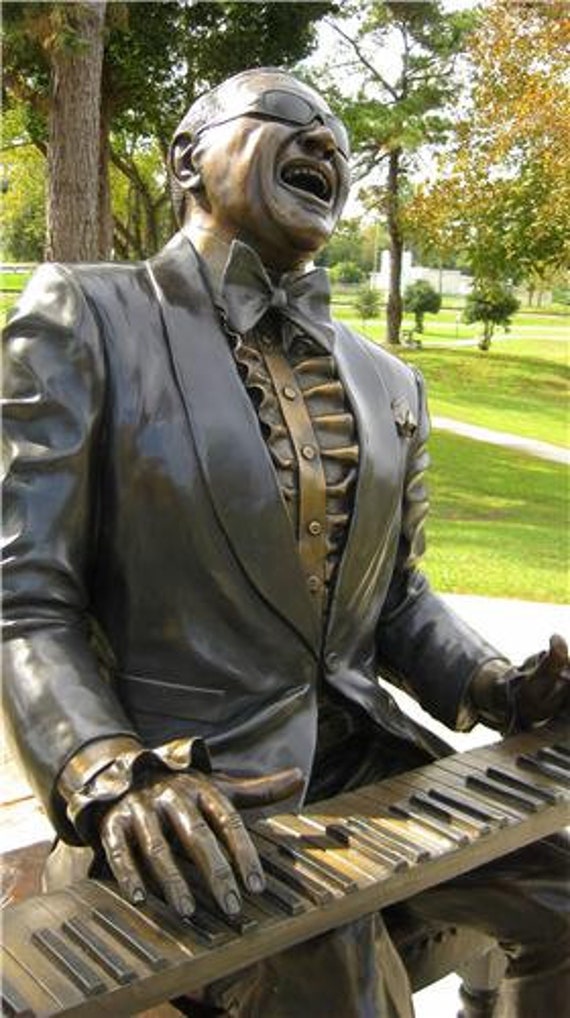 RAY CHARLES STATUE Glossy Poster Picture Photo Piano Soul - Etsy