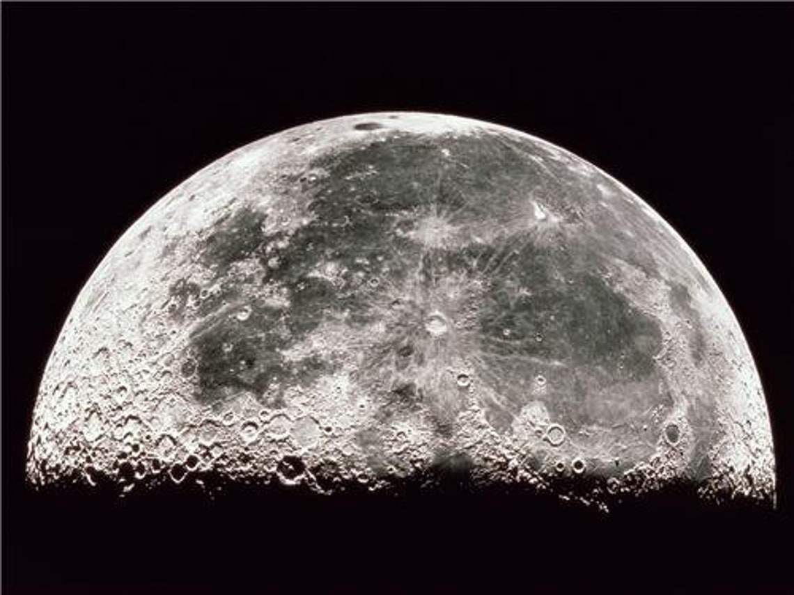 HALF MOON GLOSSY Poster Picture Photo Lunar Crescent Full - Etsy