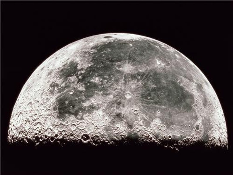 HALF MOON GLOSSY Poster Picture Photo Lunar Crescent Full - Etsy