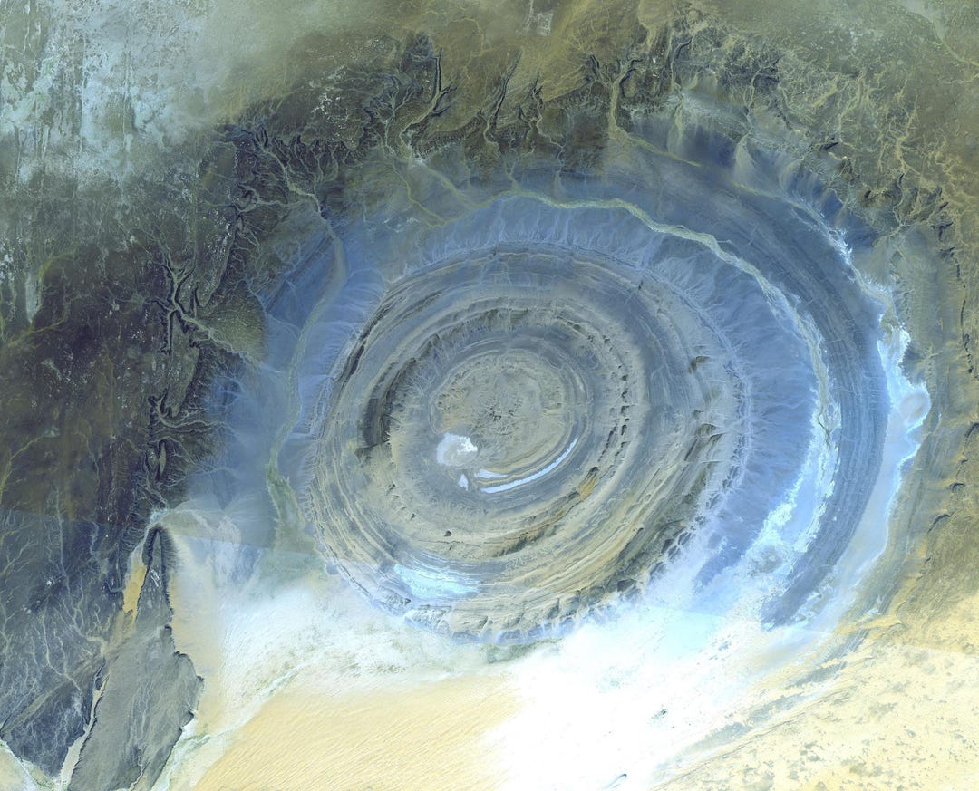 Richat Structure Eye of Sahara Glossy Poster Picture Photo Print Banner ...