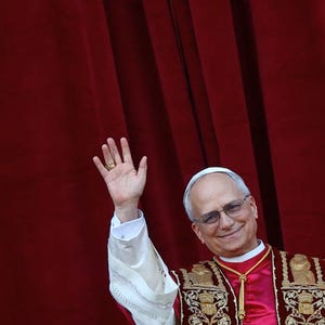 Pope Leo Xiv Waving Vatican Crowd Glossy Poster Picture Photo Print ...