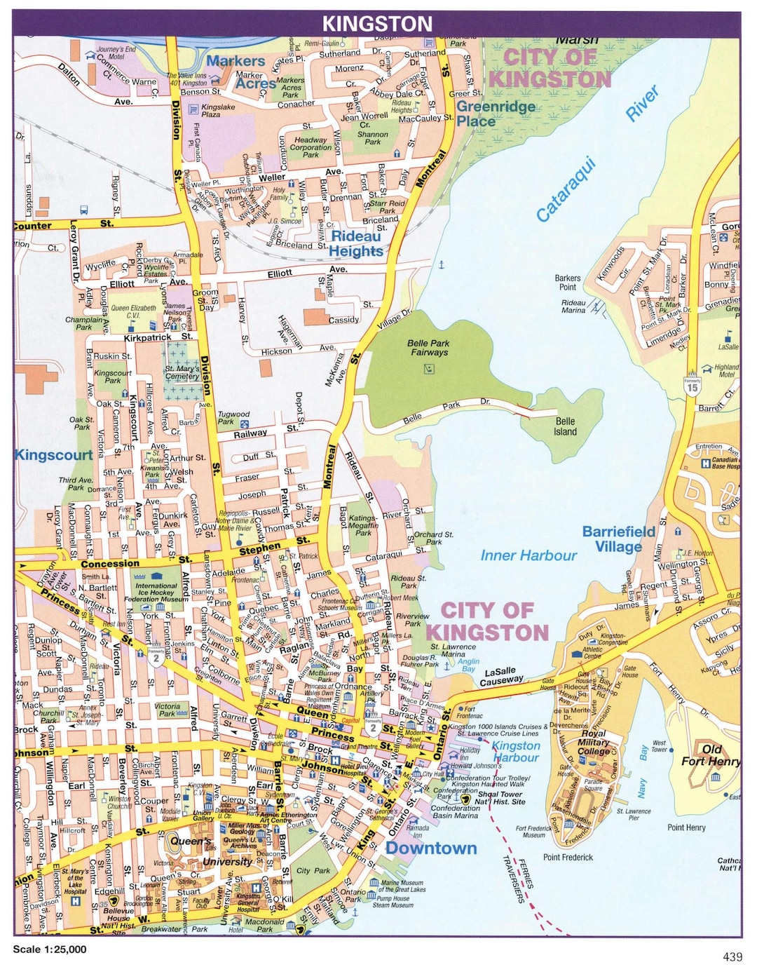 Kingston Ontario Canada Map Glossy Poster Picture Photo Print Banner - Etsy