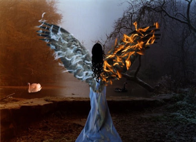 GOOD VERSUS EVIL Glossy Poster Picture Photo Arch Angel Devil Vs God ...
