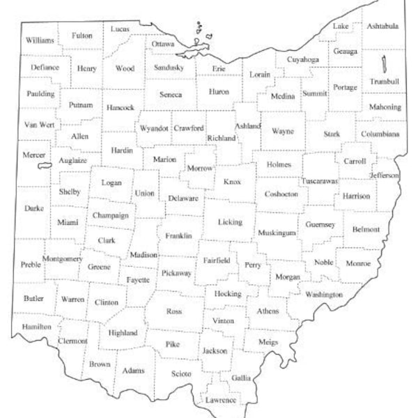 Map of Ohio - Etsy
