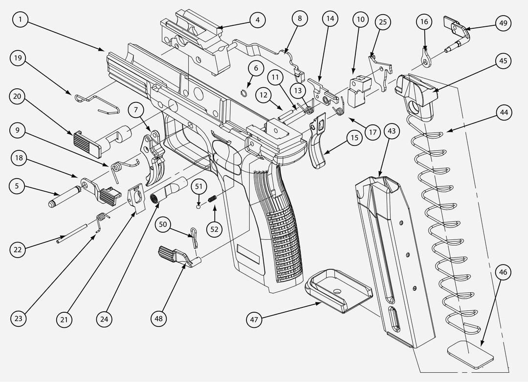 Springfield Xd Gun Diagram Glossy Poster Picture Photo Print Banner ...
